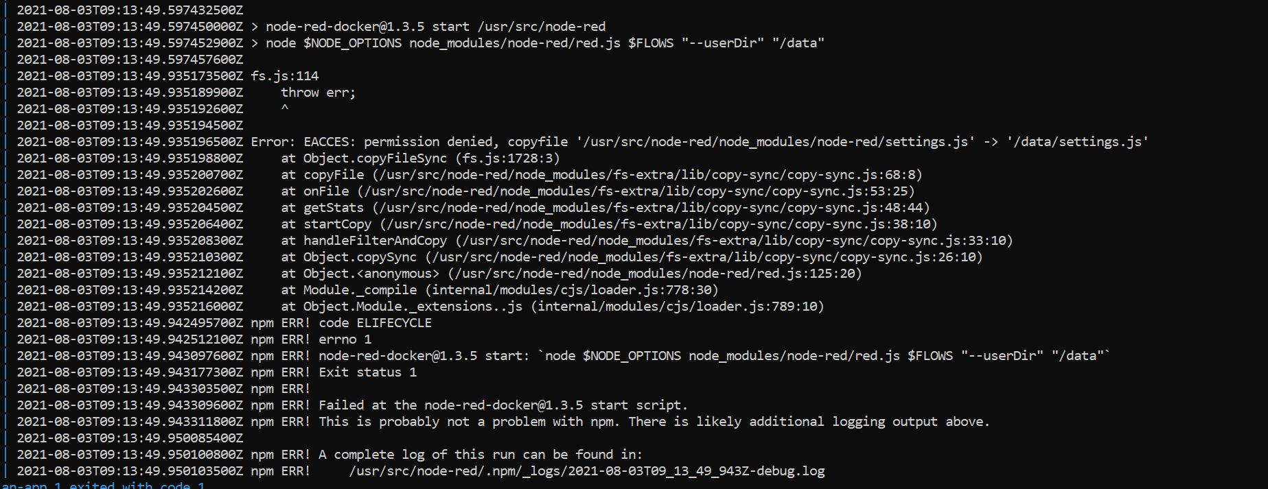 Error: EACCES: permission denied, copyfile · Issue #265 · node-red/node-red-docker · GitHub