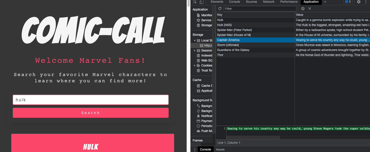GitHub - shiel1dm/comic-call: Using server side api's to retrieve info ...