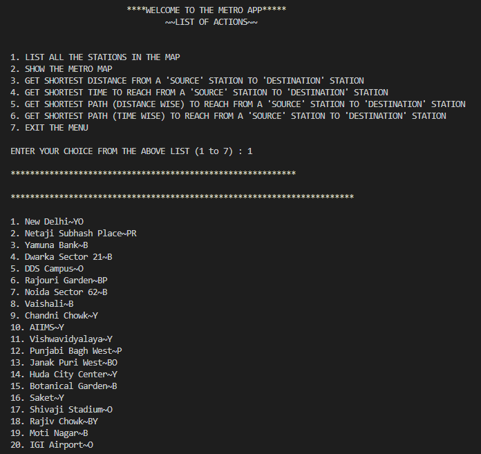 GitHub - cauzec/Metro-Journey-Planner: Developed a program that takes ...