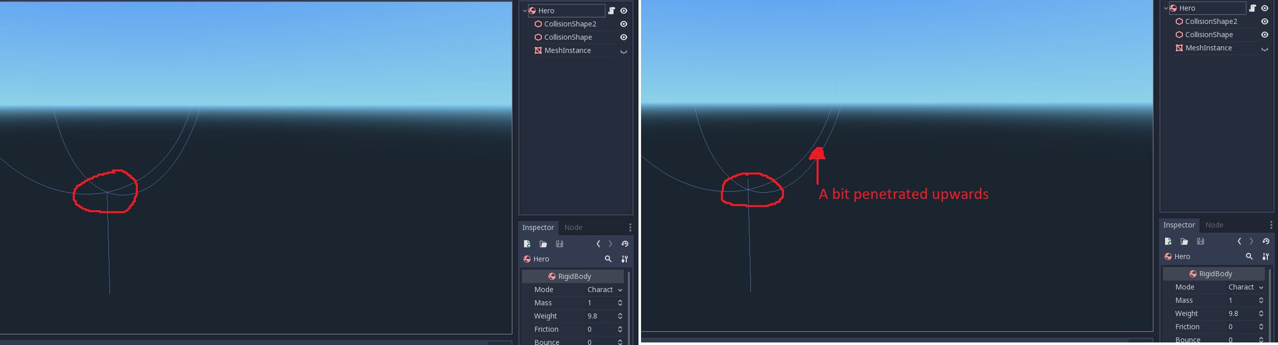 Bullet Pr Ray Shape Falling Inside And Bouncing From Conclave Collision Shape Triangles 0226