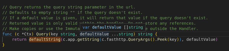 🚀 [Feature]: Accept multiple sources of default values · Issue #2388 · gofiber/fiber · GitHub