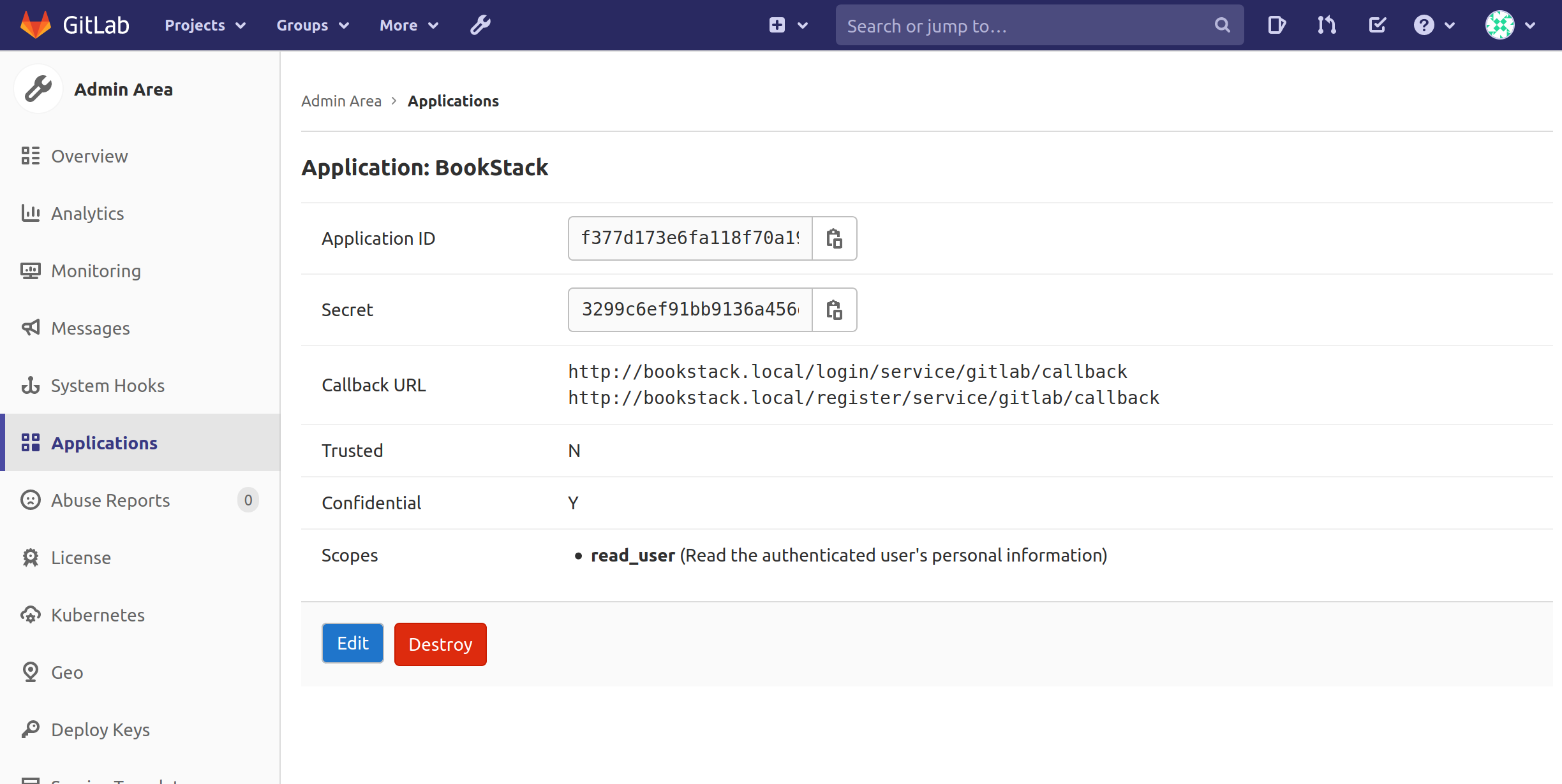 无法使用自建的gitlab进行第三方登录 · Issue #2364 · BookStackApp/BookStack · GitHub