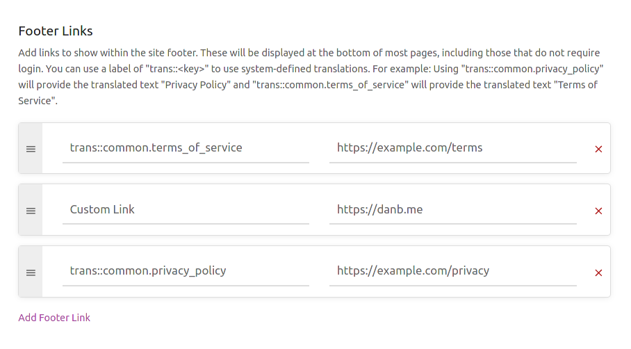 Footer Links · Issue #854 · BookStackApp/BookStack · GitHub