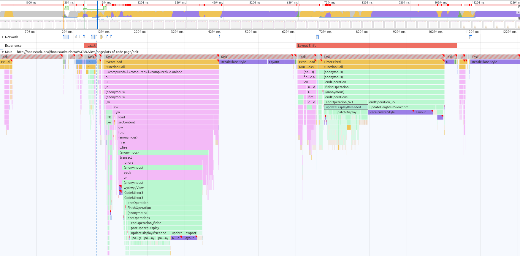 Slow performance on large code blocks · Issue #2518 · BookStackApp/BookStack · GitHub