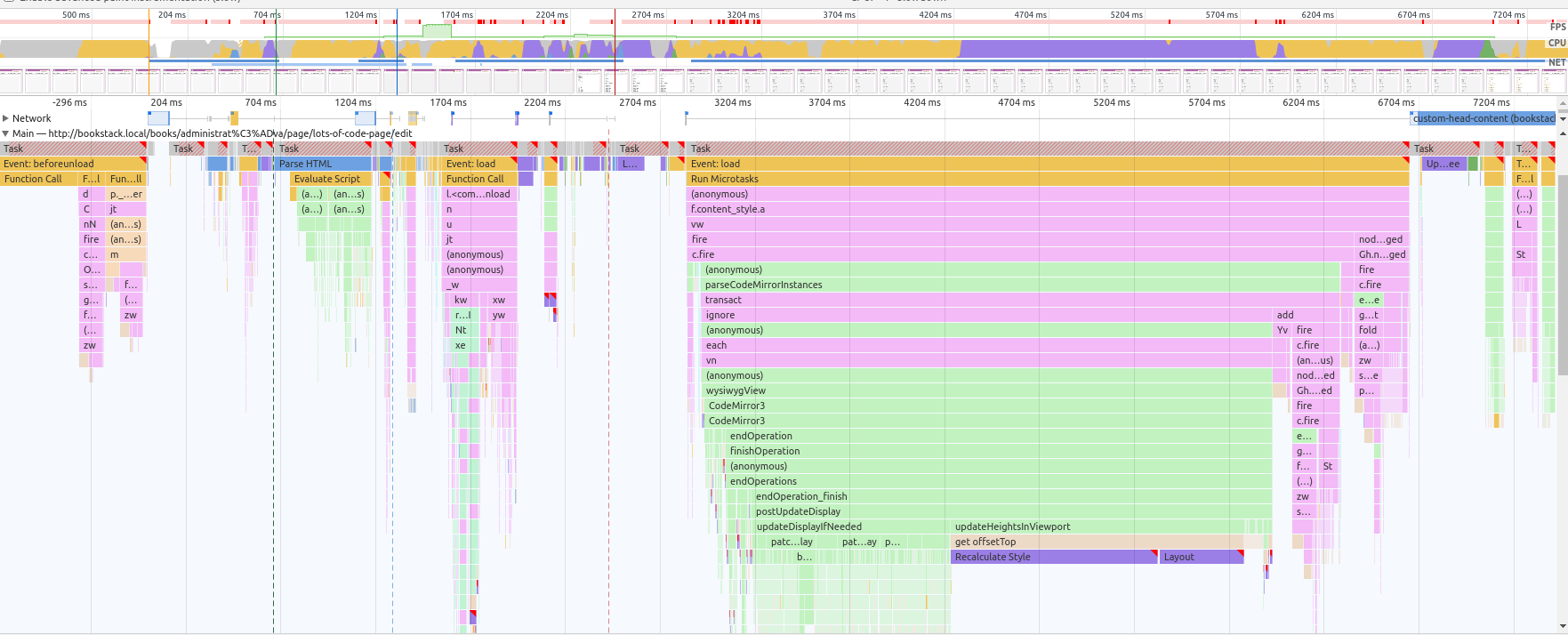 Slow performance on large code blocks · Issue #2518 · BookStackApp/BookStack · GitHub