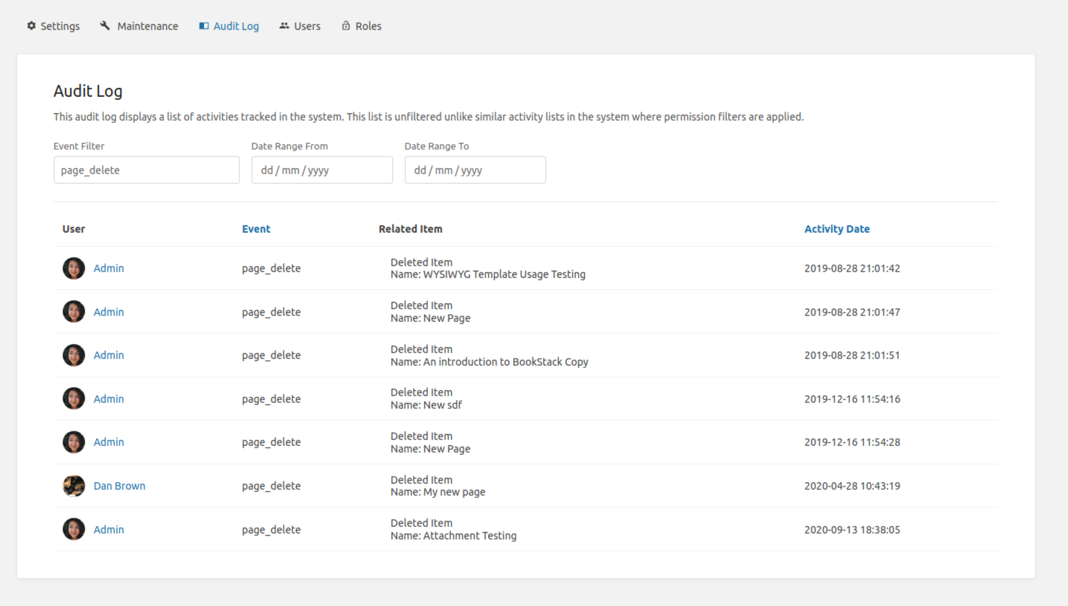 There's currently no visibility to deletion activity outside of the DB. · Issue #1167 ...
