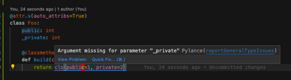 [attrs] Incorrect argument handling for private attributes · Issue ...