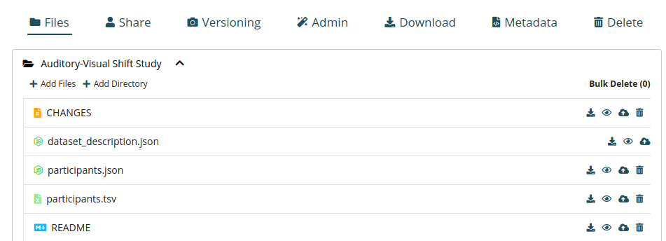 Bulk delete icons missing · Issue #2602 · OpenNeuroOrg/openneuro · GitHub