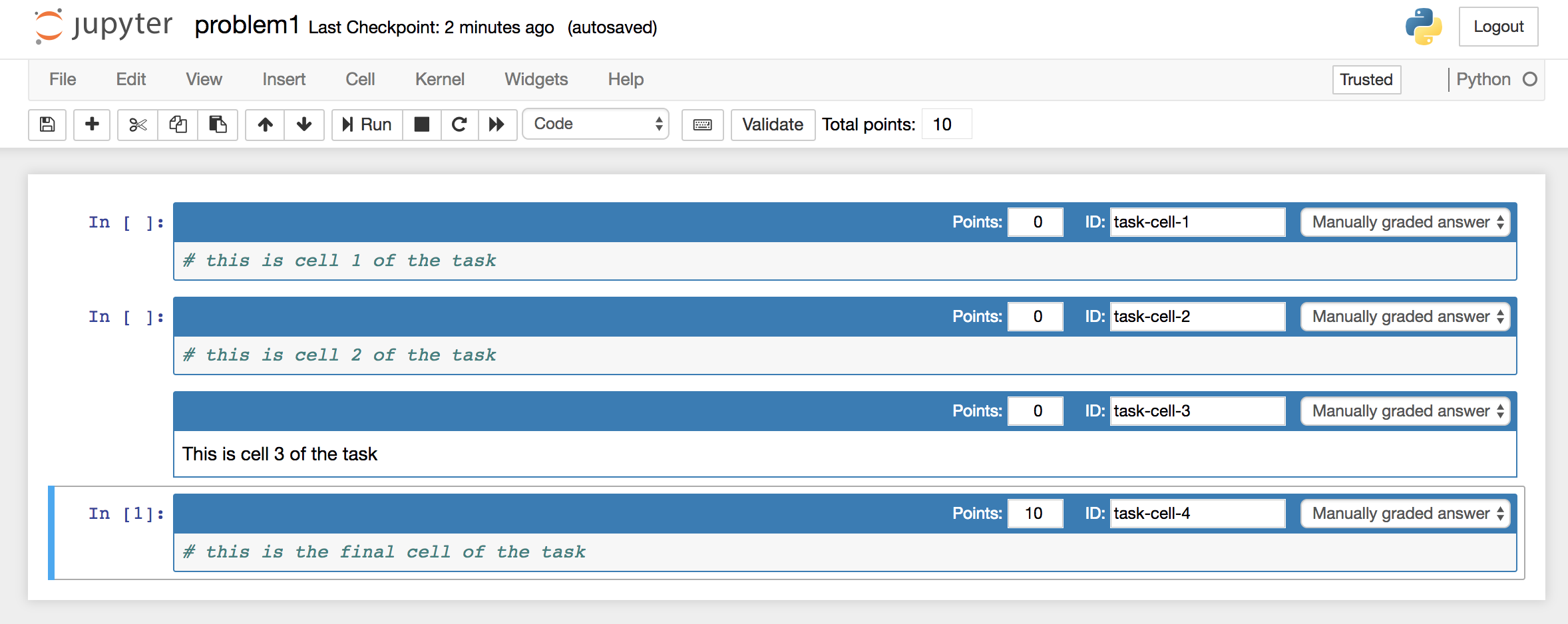 Global Tasks · Issue 977 · Jupyter Nbgrader · Github