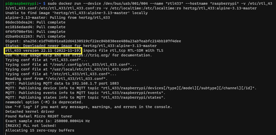 all docker images are the same version of rtl_433? · Issue #69 · hertzg/rtl_433_docker · GitHub