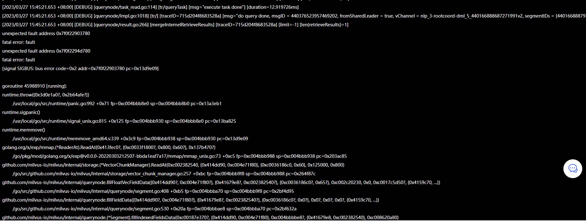 [Bug]: VectorChunkManager LRU Cache concurrent eviction · Issue #23040 · milvus-io/milvus · GitHub