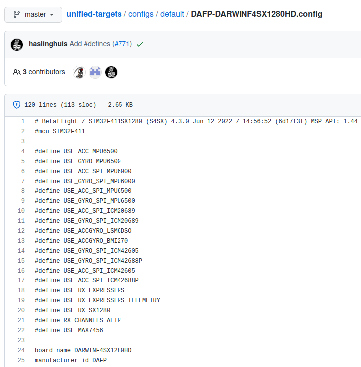 4.4.0 CRAZYBEEF4SX1280 AIO no gyro detected · Issue #12049 · betaflight ...