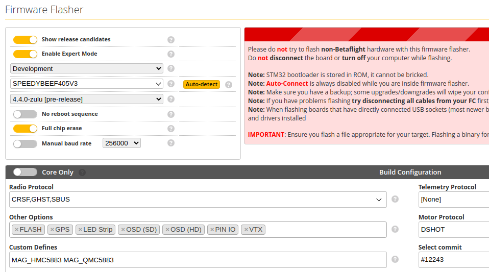 Speedybee F405 v3 with compass · betaflight betaflight · Discussion #12232 · GitHub