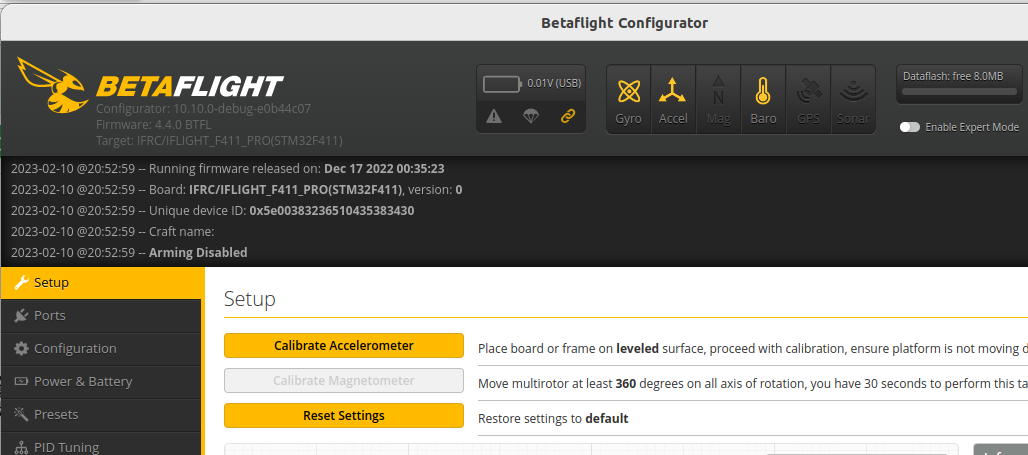 Ports never finish "Loading..." on Ubuntu 22.04 and 22.10 · Issue #3336 · betaflight/betaflight ...