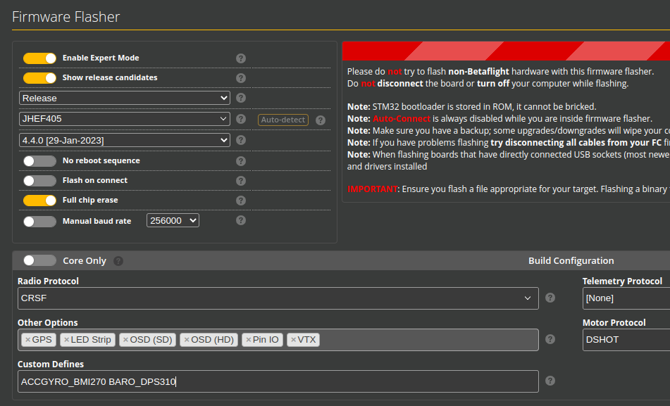 No gyro JHEMCU GF16-BMI · Issue #12691 · betaflight/betaflight · GitHub