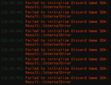 Failed to initialize Discord Game SDK: Result::InternalError · Issue #192 · PazerOP/tf2_bot ...
