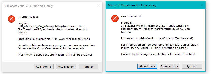 Error Boxes · Issue #663 · TranslucentTB/TranslucentTB · GitHub