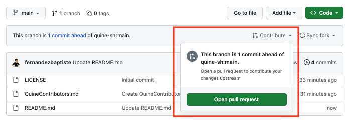 GitHub - Deveshjoshi101/QuineFContribution: Quine First Contribution Repo