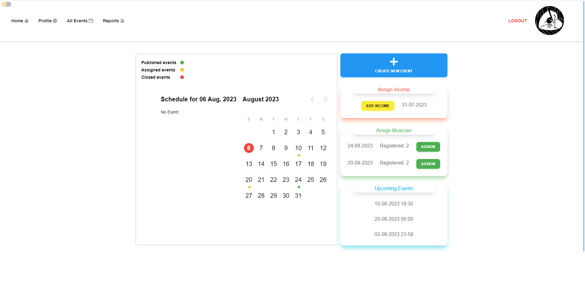 GitHub - NickGofman/Active-Stage: dashboard website for musicians
