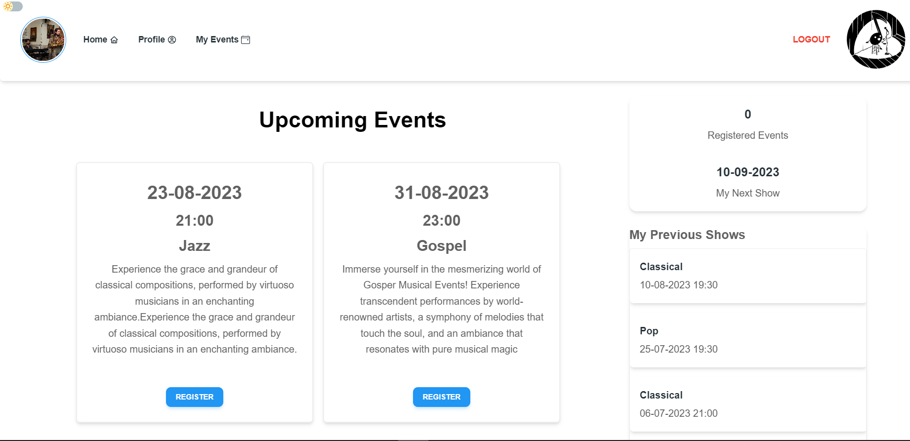 GitHub - NickGofman/Active-Stage: dashboard website for musicians
