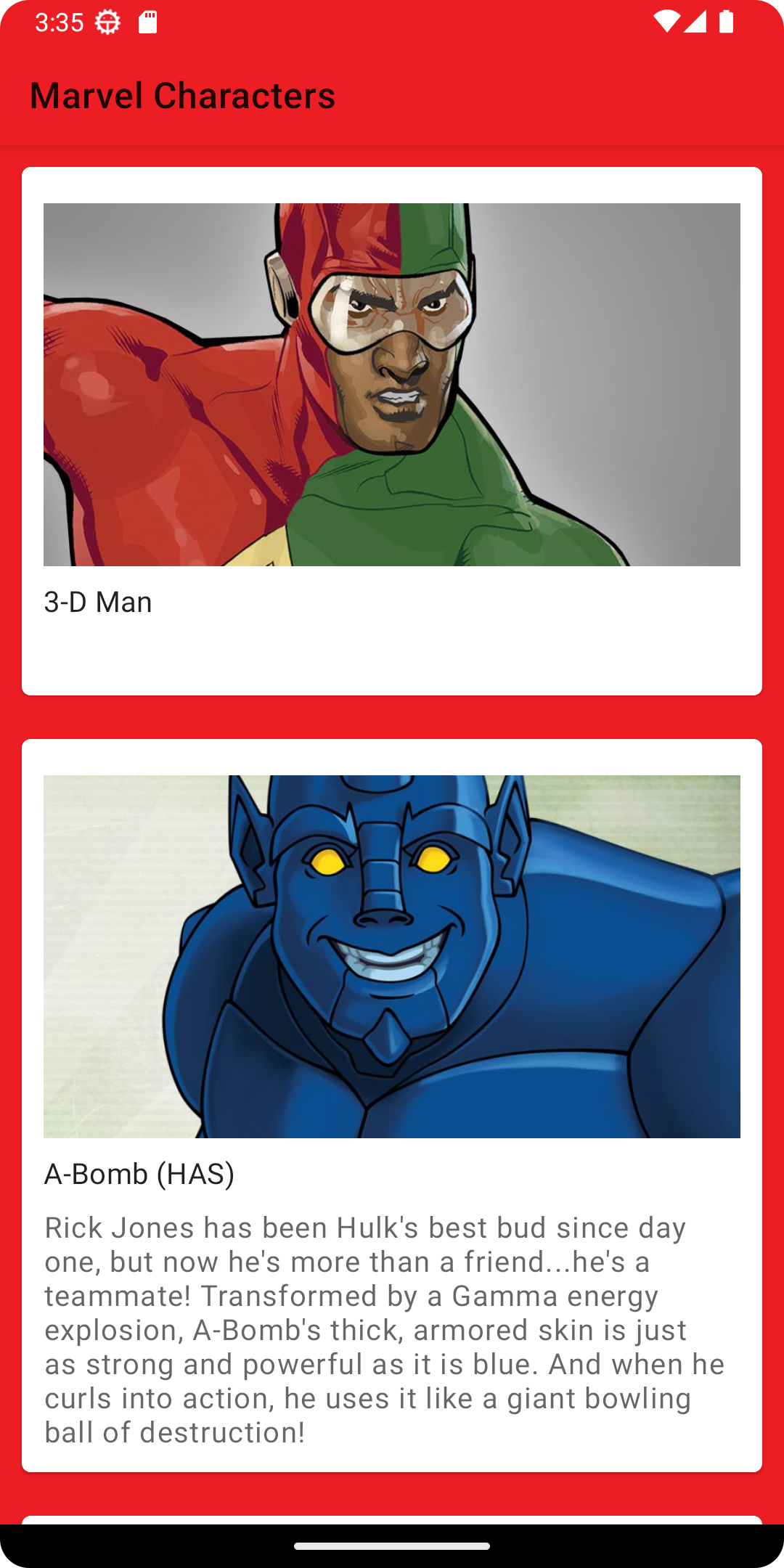 GitHub - daianefsilveira/marvel: Android sample app using the Marvel API to show a list of ...