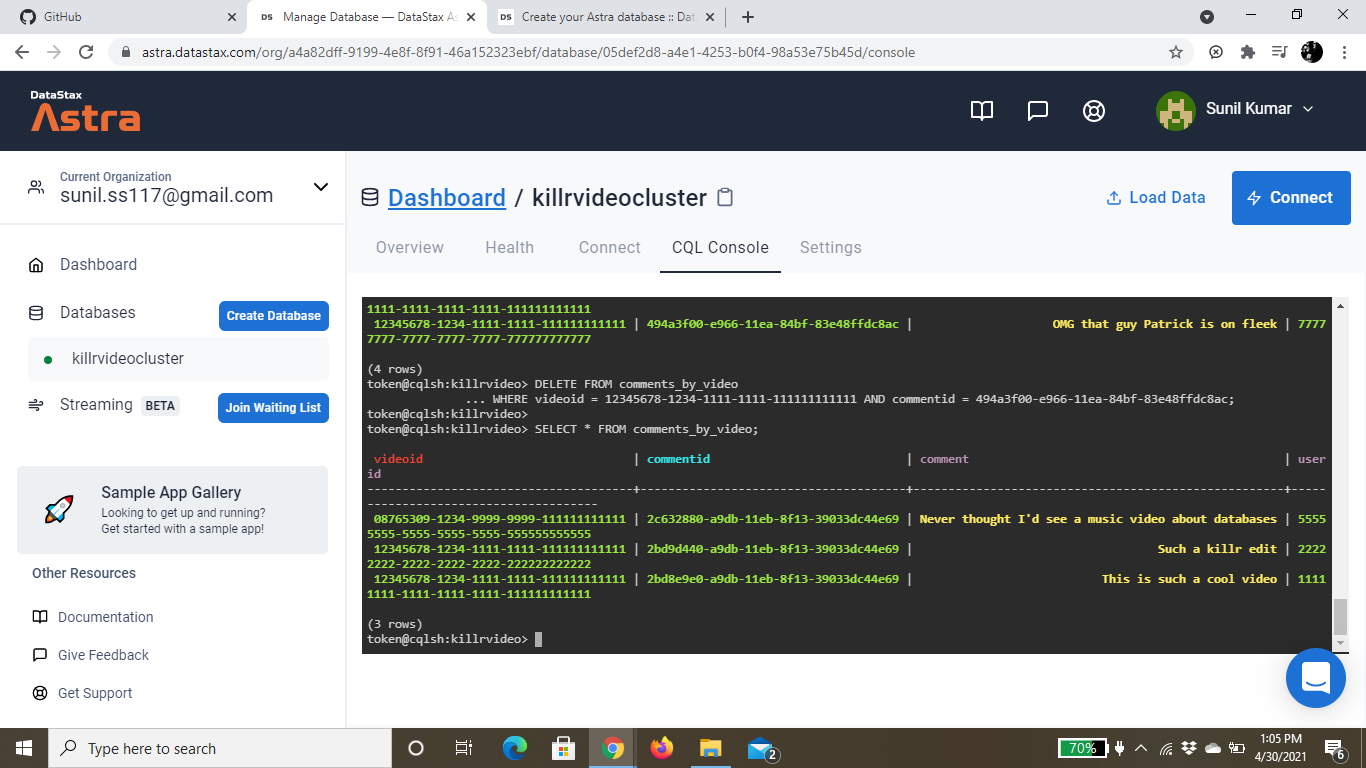 [HW] Sunilkumar M · Issue #68 · datastaxdevs/workshop-intro-to-cassandra · GitHub