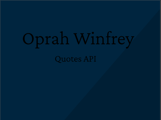 GitHub - vsenjoyer/oprahwinfrey-quotes-api: a python API that you can ...