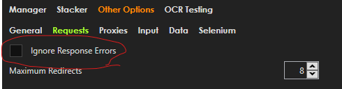 add "ignore Response Errors" as in OB1 [REQUEST] · Issue #682 · openbullet/OpenBullet2 · GitHub