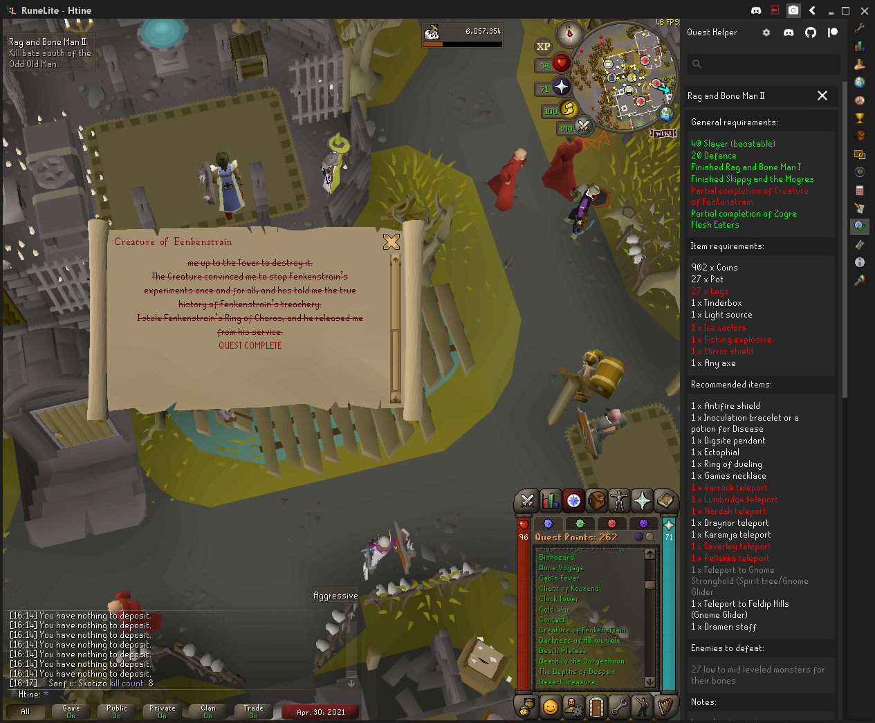 Rag and Bone Man II · Issue #302 · Zoinkwiz/quest-helper · GitHub