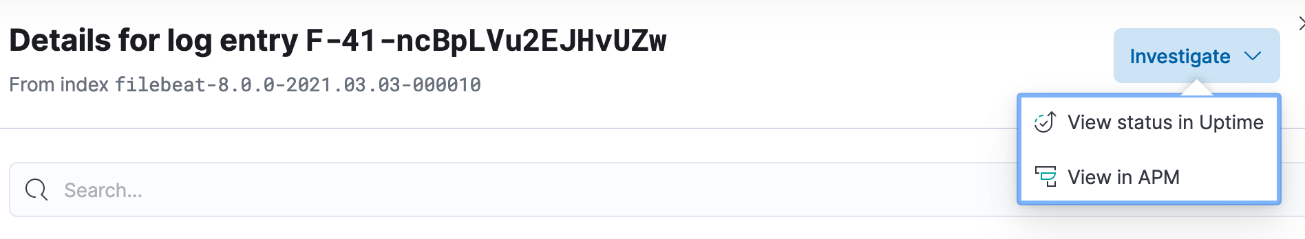 [Logs UI] url generated for "View in APM" is incorrect · Issue #93527 · elastic/kibana · GitHub