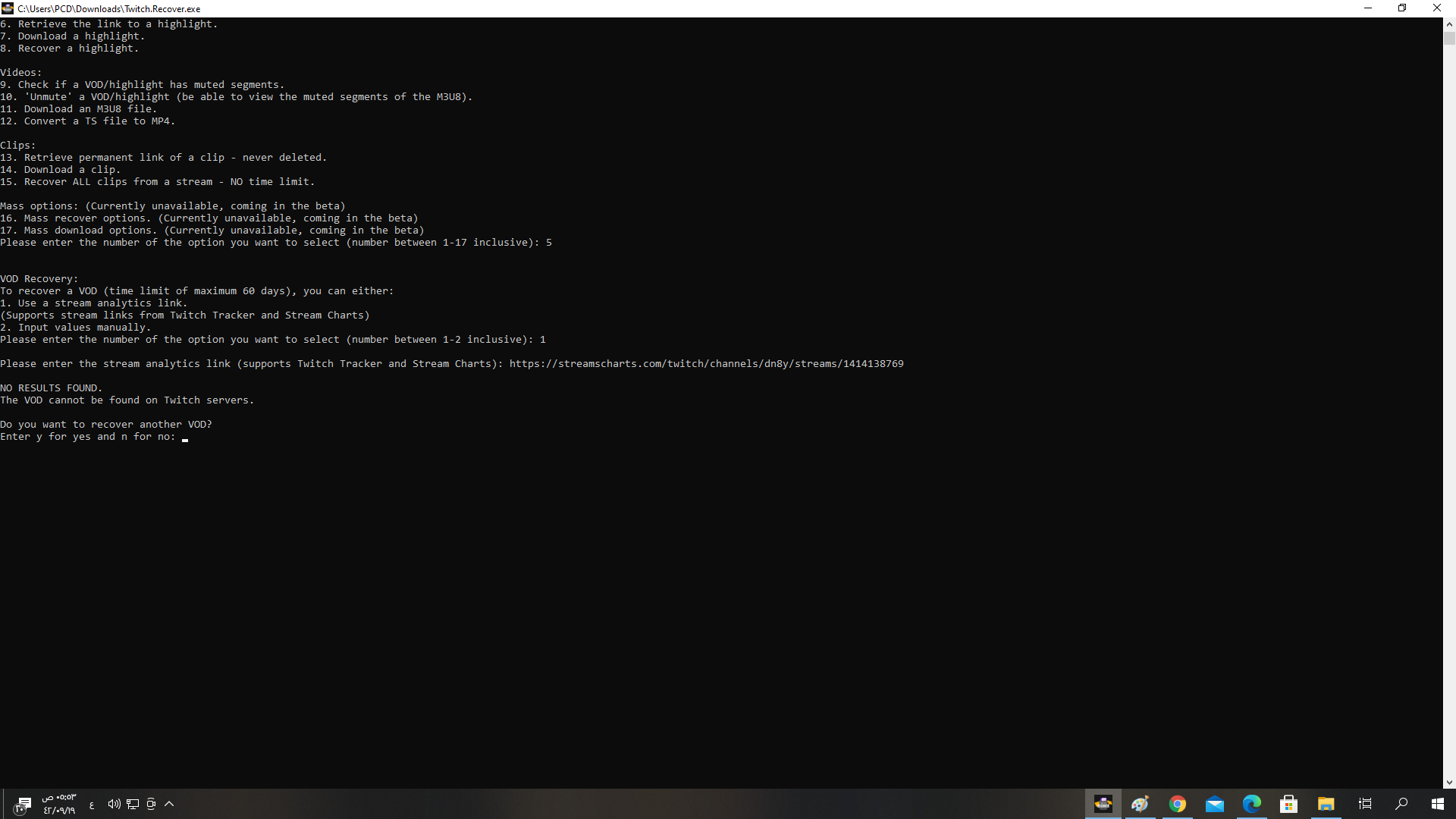I can't get the broadcast link after pasting the link from streamscharts site Is there a ...