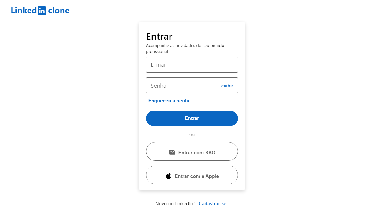 GitHub - josuenm/linkedin-clone: Clone do LinkedIn