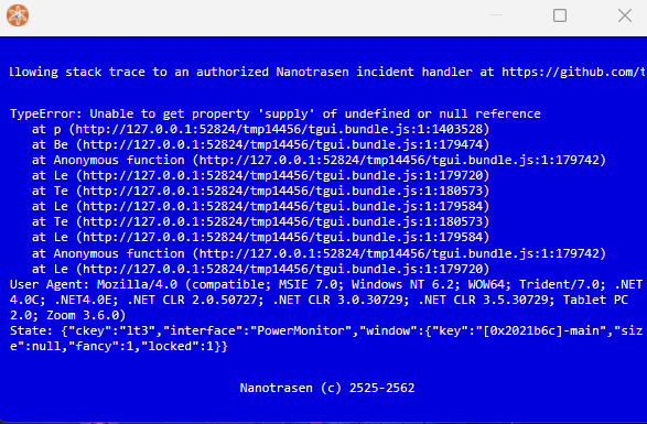 Power monitoring computer crashes with bluescreen · Issue #70059 · tgstation/tgstation · GitHub