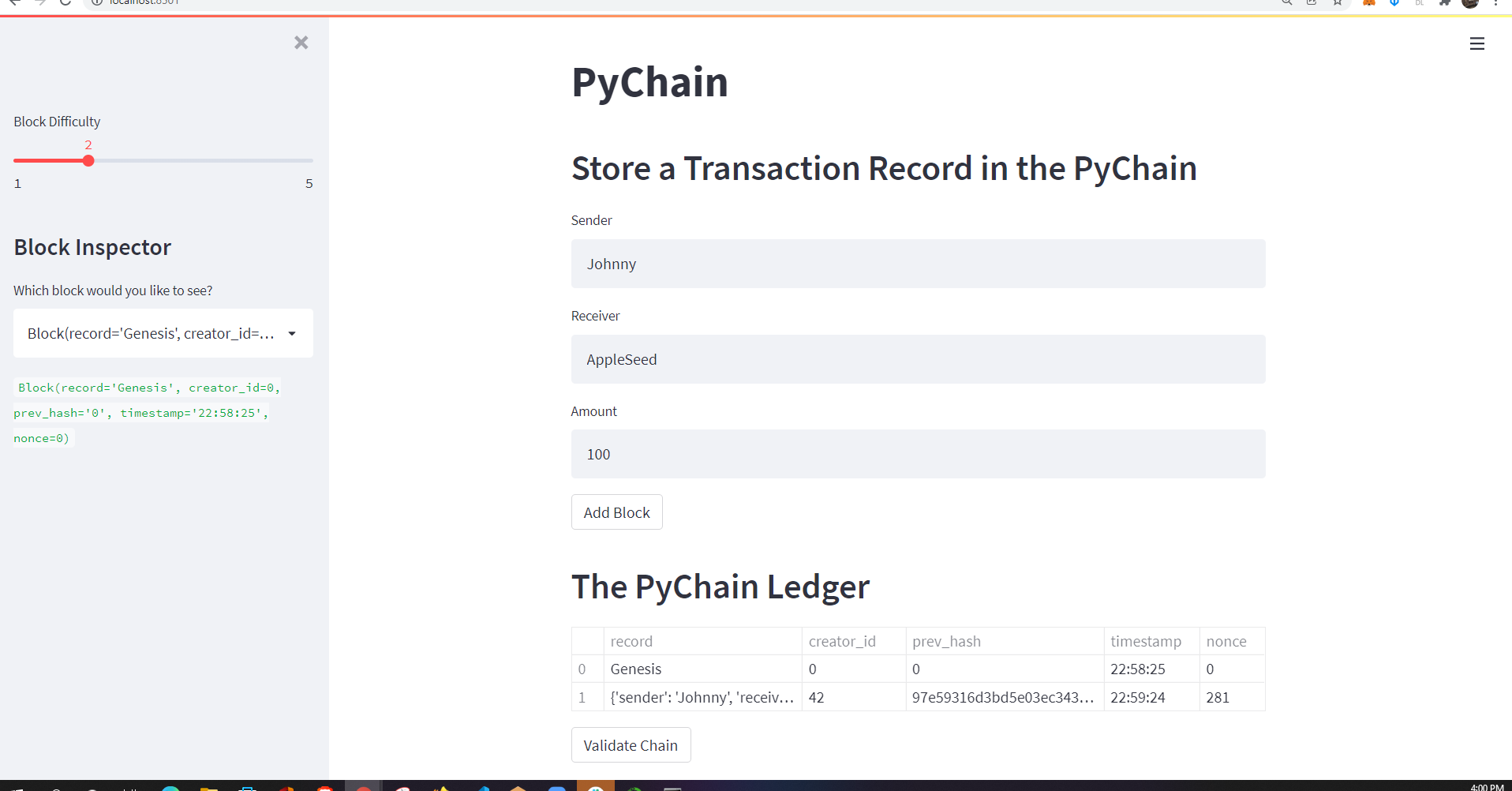 GitHub - Jesse-Storey/BlockChain-PyChain