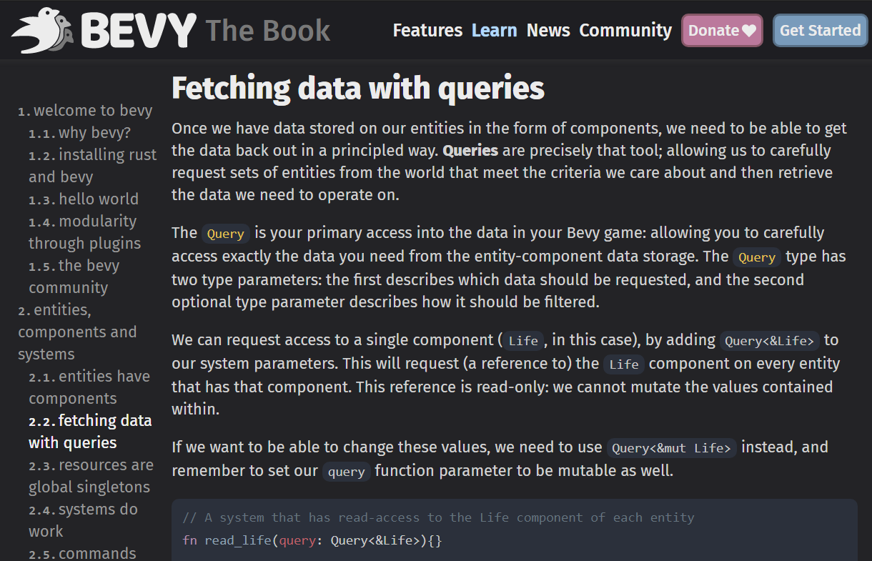 Update the style to make the book sidebar wider · Issue #213 · bevyengine/bevy-website · GitHub