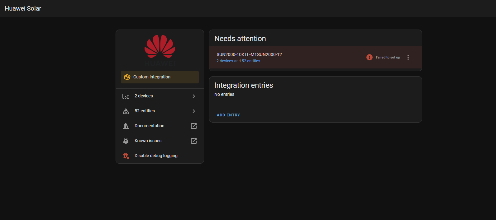 [Bug]: failed to setup · Issue #422 · wlcrs/huawei_solar · GitHub