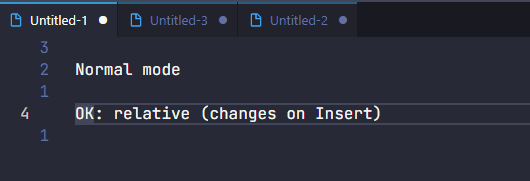 Smart Relative Line loses state when changing tabs · Issue #6993 · VSCodeVim/Vim · GitHub