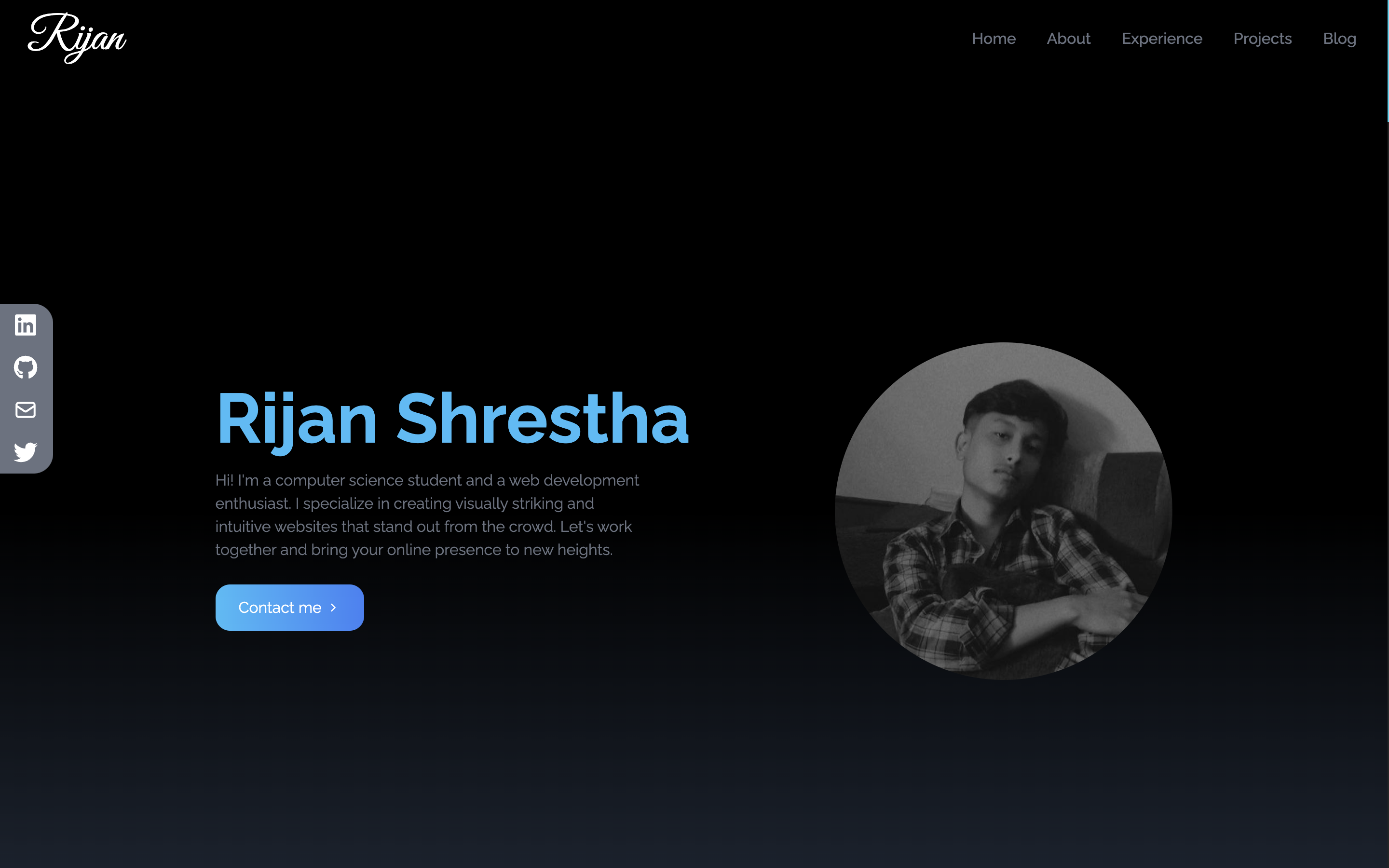 GitHub - reezayn/rijan-portfolio-v2: My simple and nice portfolio. (It ...