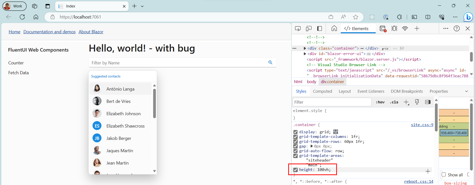 Fix Autocomplete Dropdown Is Anchored In Wrong Place · Issue 820 · Microsoft Fluentui Blazor