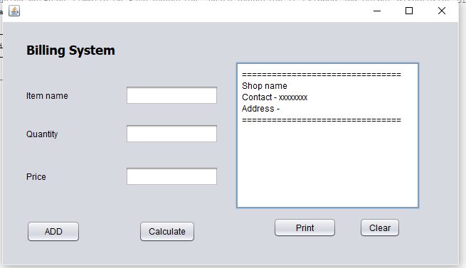 GitHub - mohit12141/Simple-Billing-System: A simple billing system made ...