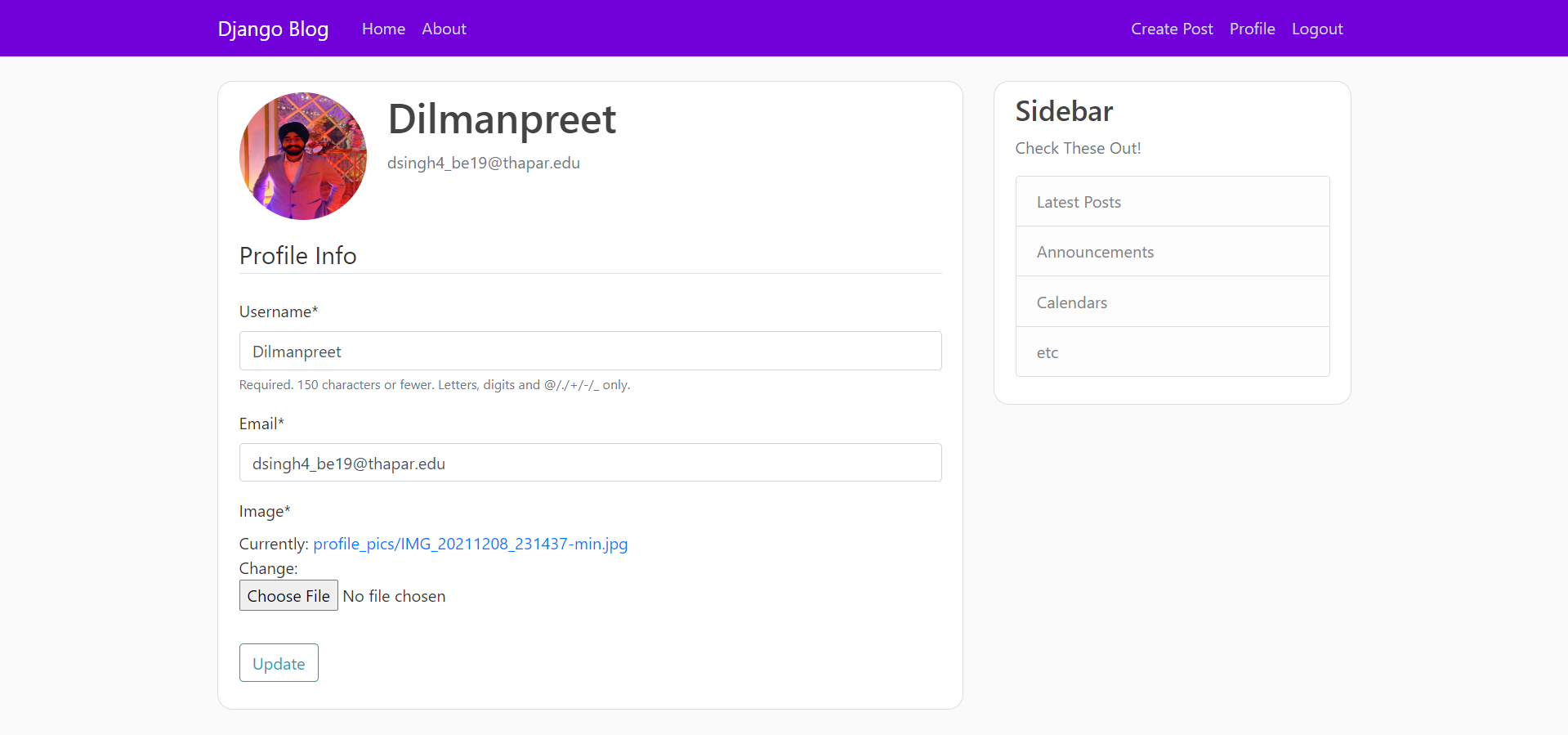 Github Dpsingh287blogapp Django Blog Application Created Using Django 