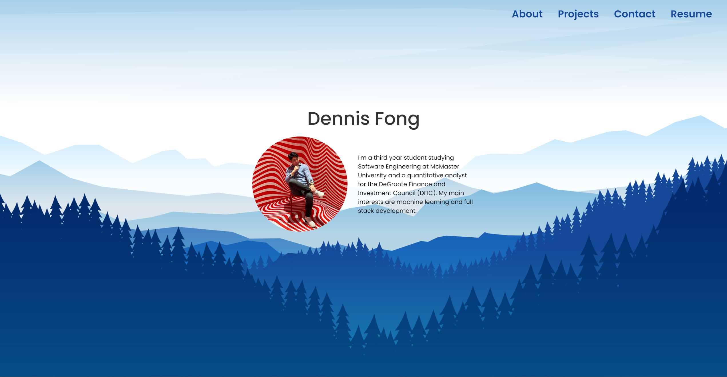 GitHub - DFong298/Portfolio: Web portfolio made that implements a ...