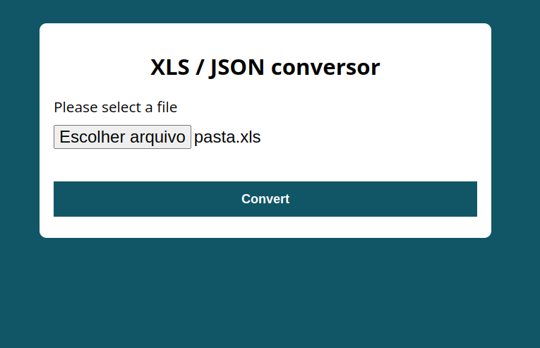 GitHub - thiago-burnatt/xls-json-converter: A web tool which converts ...