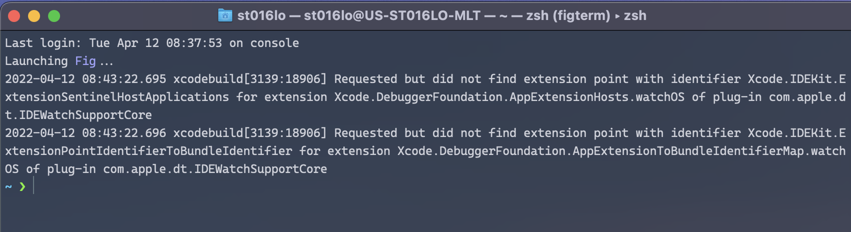 Requested but did not find extension point · Issue #1306 · withfig/fig · GitHub