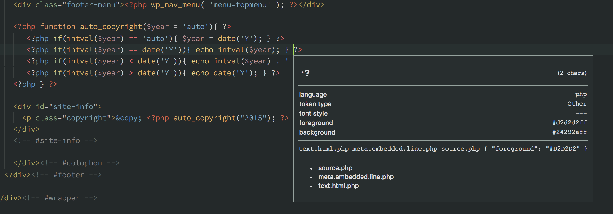 PHP tags inside function incorrectly scoped · Issue #33616 · microsoft ...