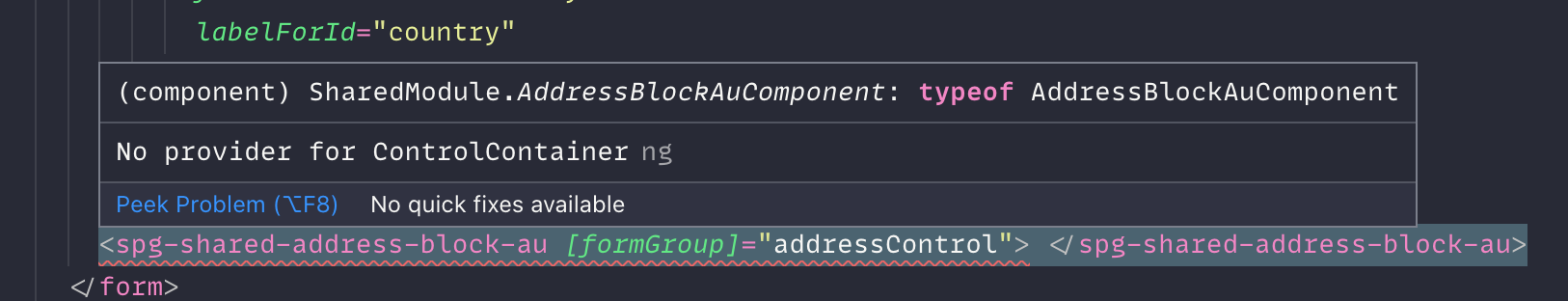 Nested reactive from group always flagged as error · Issue #893 · angular/vscode-ng-language ...