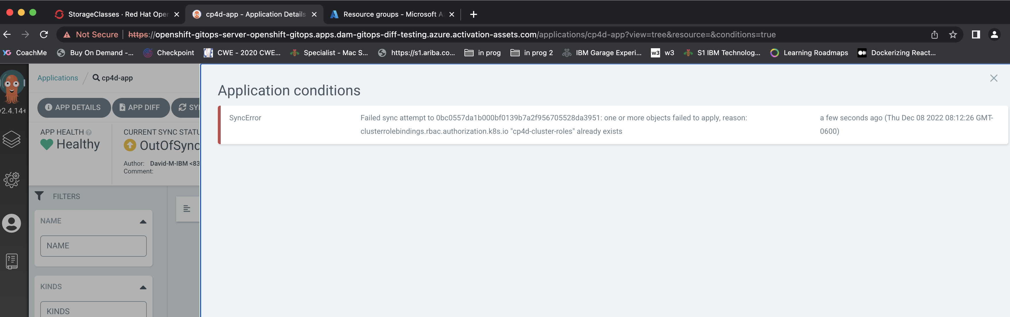 cp4d-app fails to sync because cp4d namespace not found · Issue #193 · IBM/cloudpak-gitops · GitHub