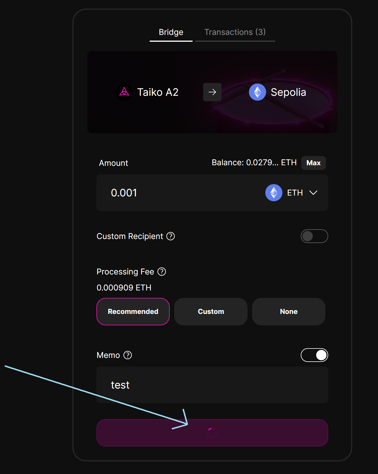change loading spinner to more meaningful text on bridge · Issue #13531 · taikoxyz/taiko-mono ...
