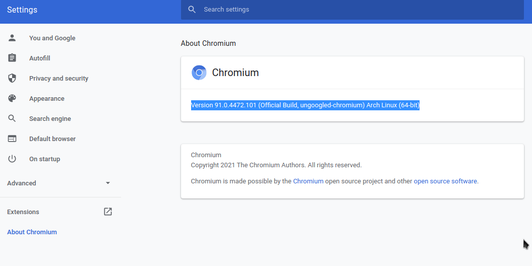 Updating to Chromium 91.0.4472.101 · Issue #1539 · ungoogled-software/ungoogled-chromium · GitHub