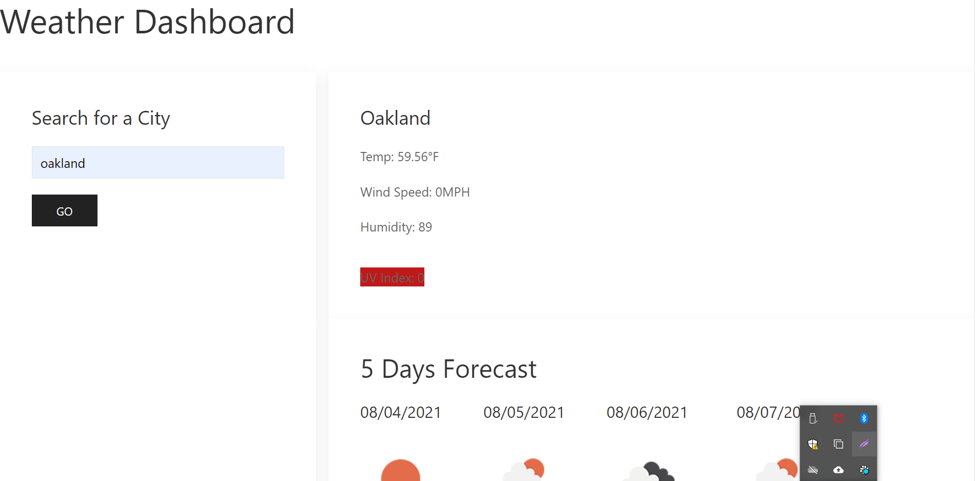 Weather-dashboard Weather-dashboard